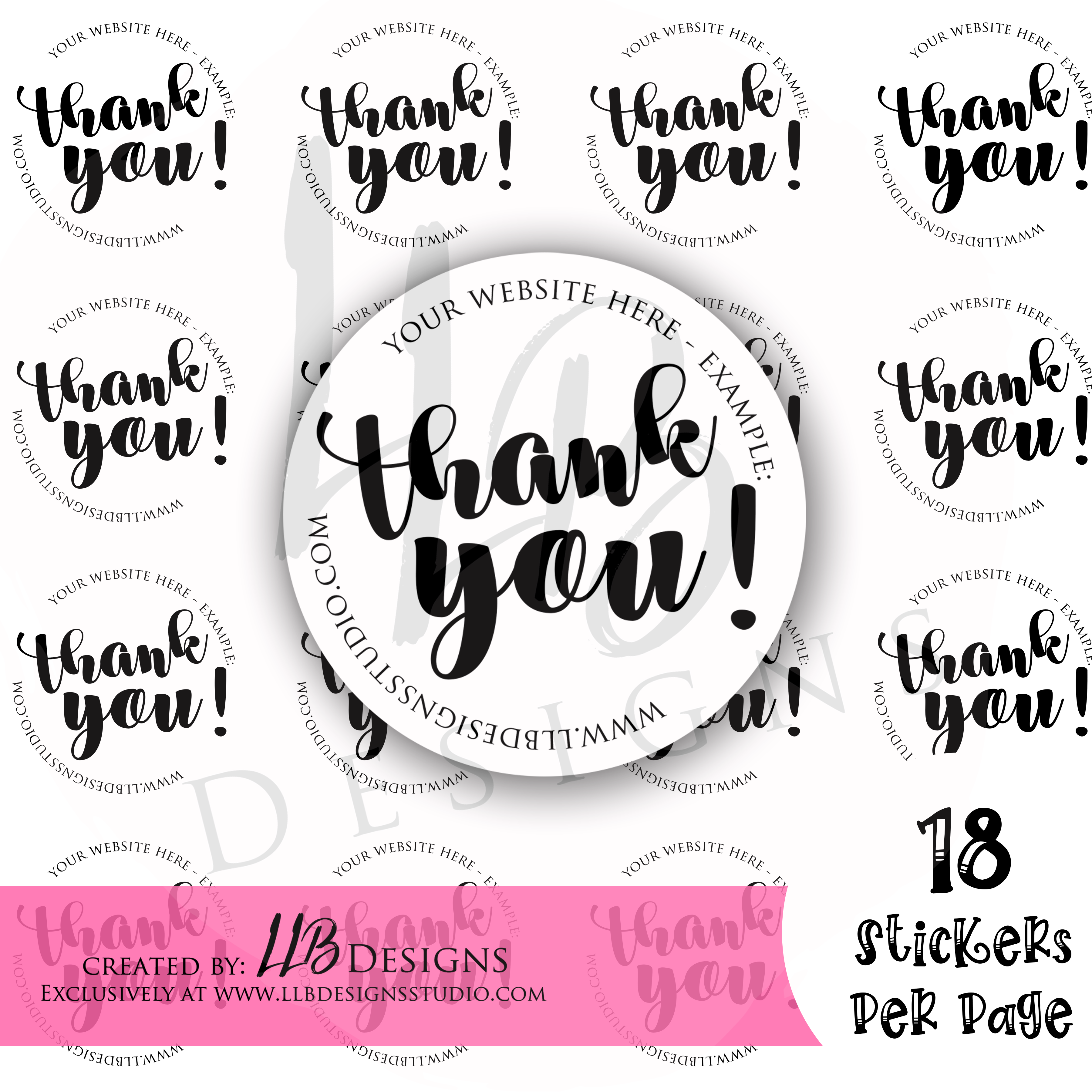 Foil - Thank You - Custom Website Sticker - MADE TO ORDER – LLBdesigns
